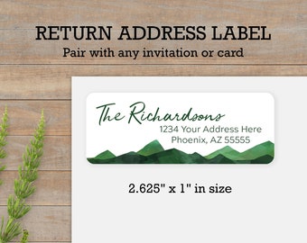 Mountain Return Address Labels - Etsy