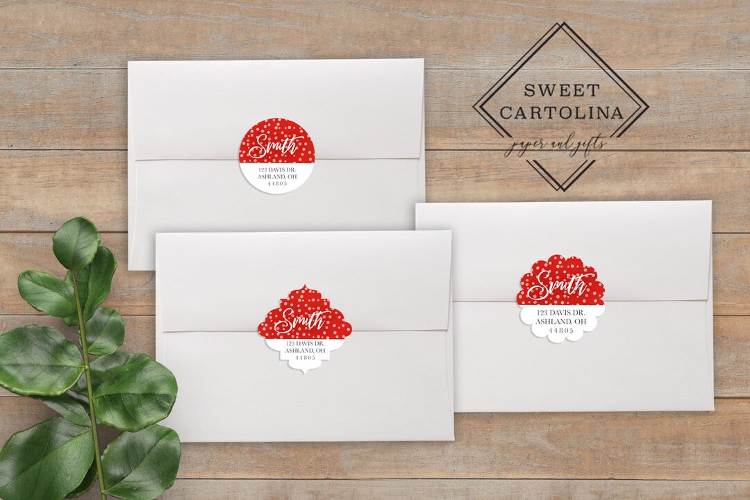 Return Address Labels | Address Sticker | Holiday Envelope Seal ...