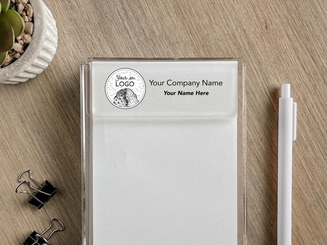 Acrylic Notepad Holder With Paper, Personalized Notepad Holder, Custom ...