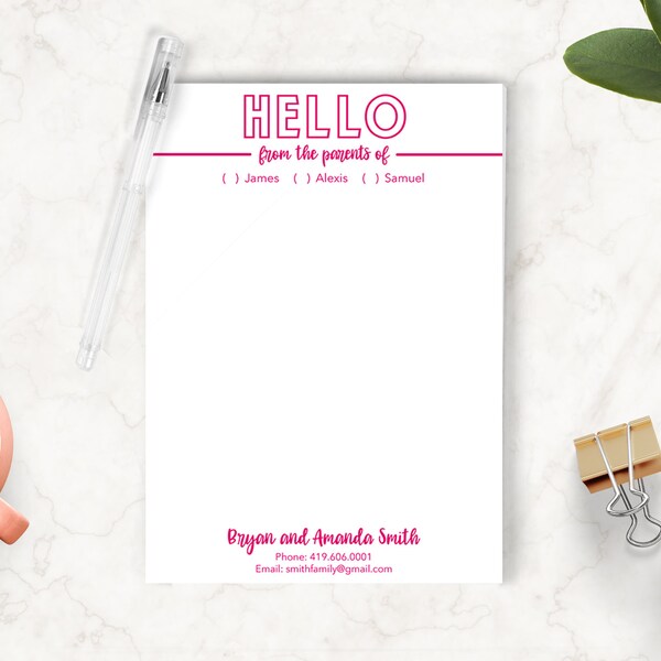 School Excuse Note Template - Etsy