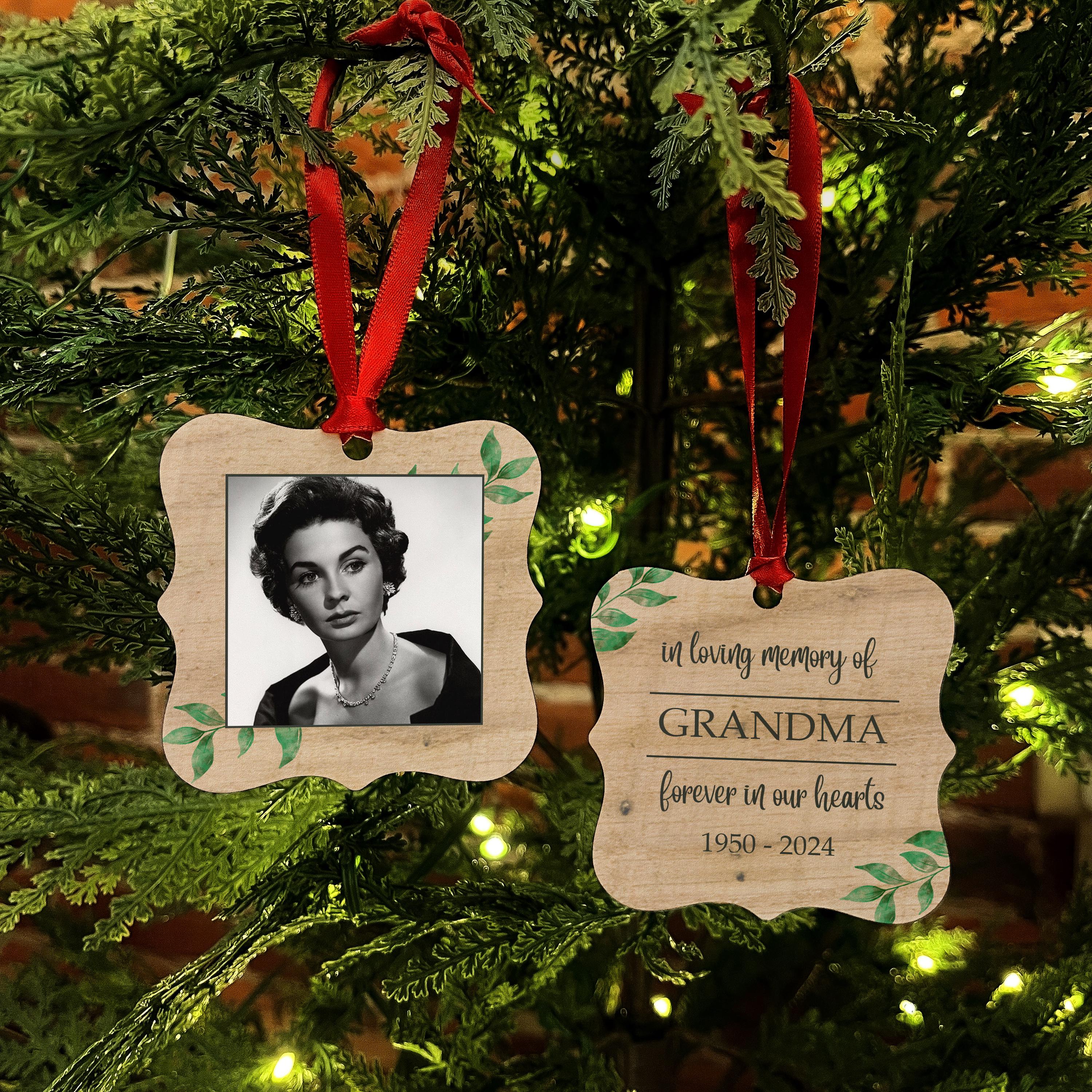 In Memory Photo Ornament, Personalized Photo Ornament, in Memory of ...
