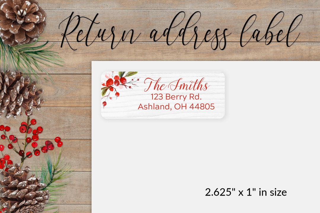 Return Address Labels, Address Sticker, Holiday Envelope Seal ...