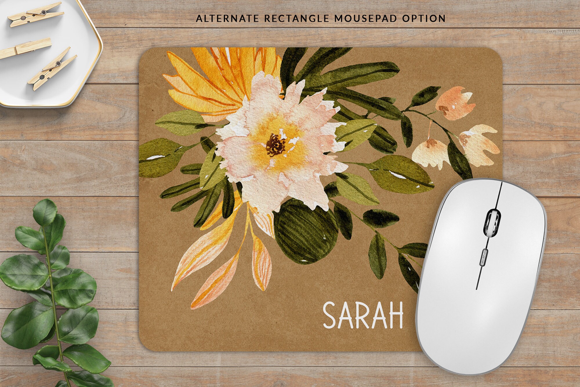 Personalized Desk Set Mousepad and Coaster Set | Etsy