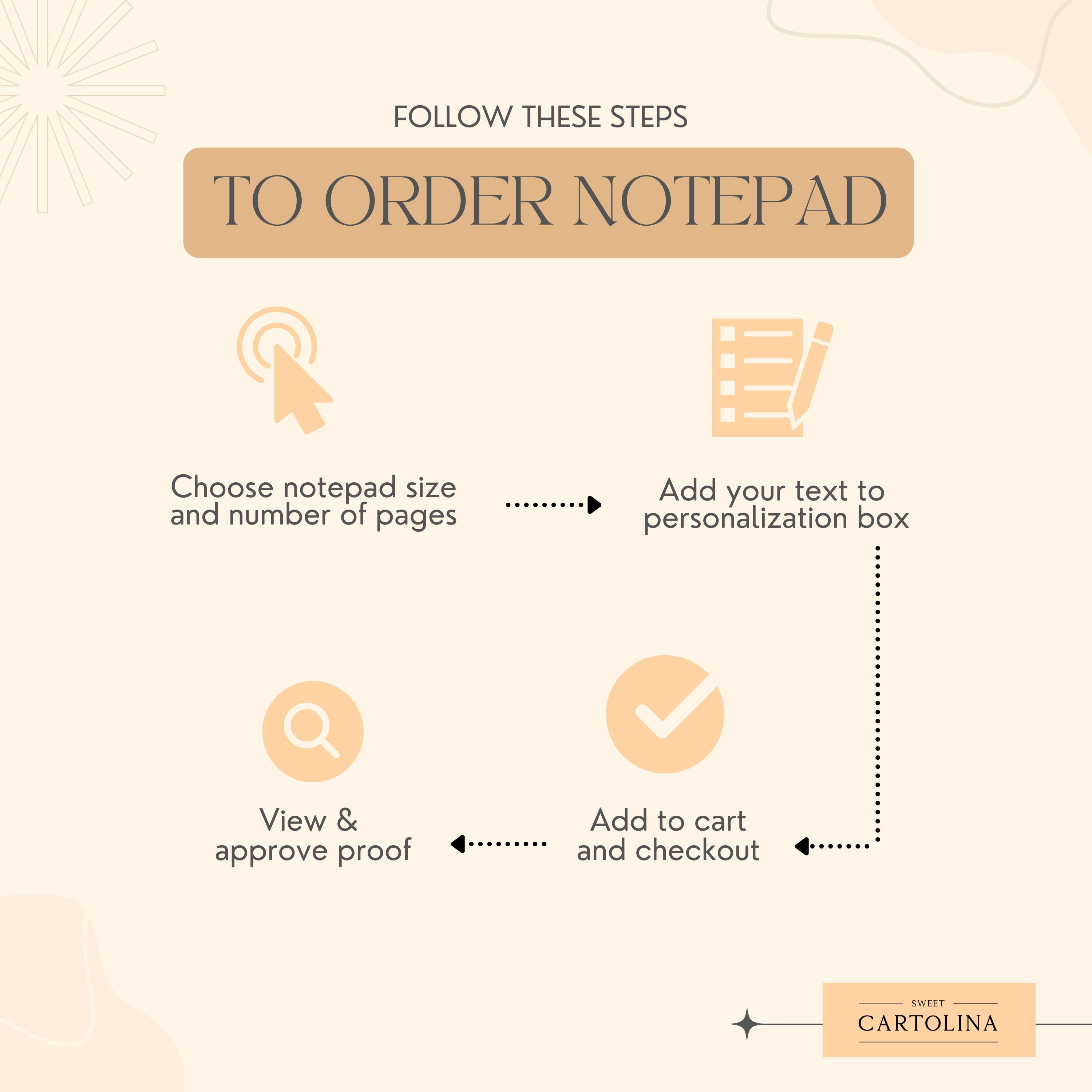 Personalized Notepad, Custom Notepad, Personalized Stationery, Writing ...