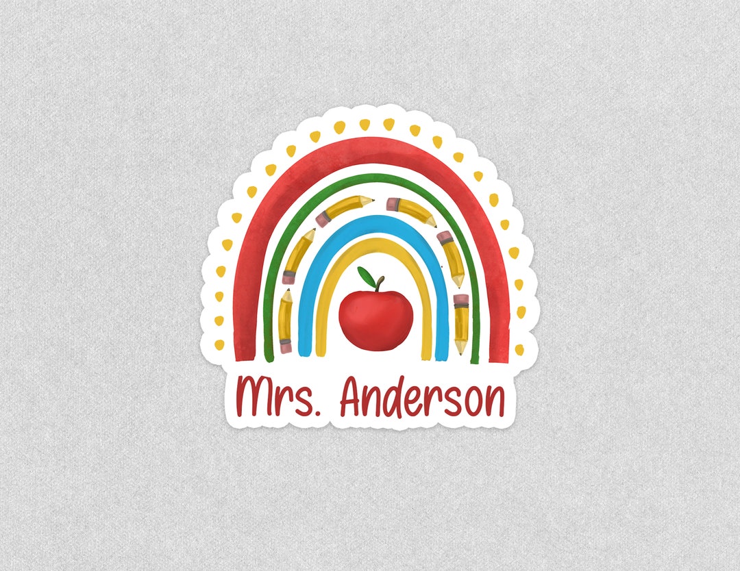 Teacher Sticker, Classroom Sticker, Personalized Teacher Labels, Gift ...