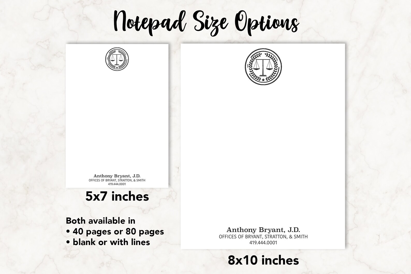 Personalized Notepad Custom Notepad Personalized Lawyer - Etsy