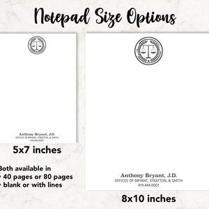 Personalized Notepad Custom Notepad Personalized Lawyer | Etsy