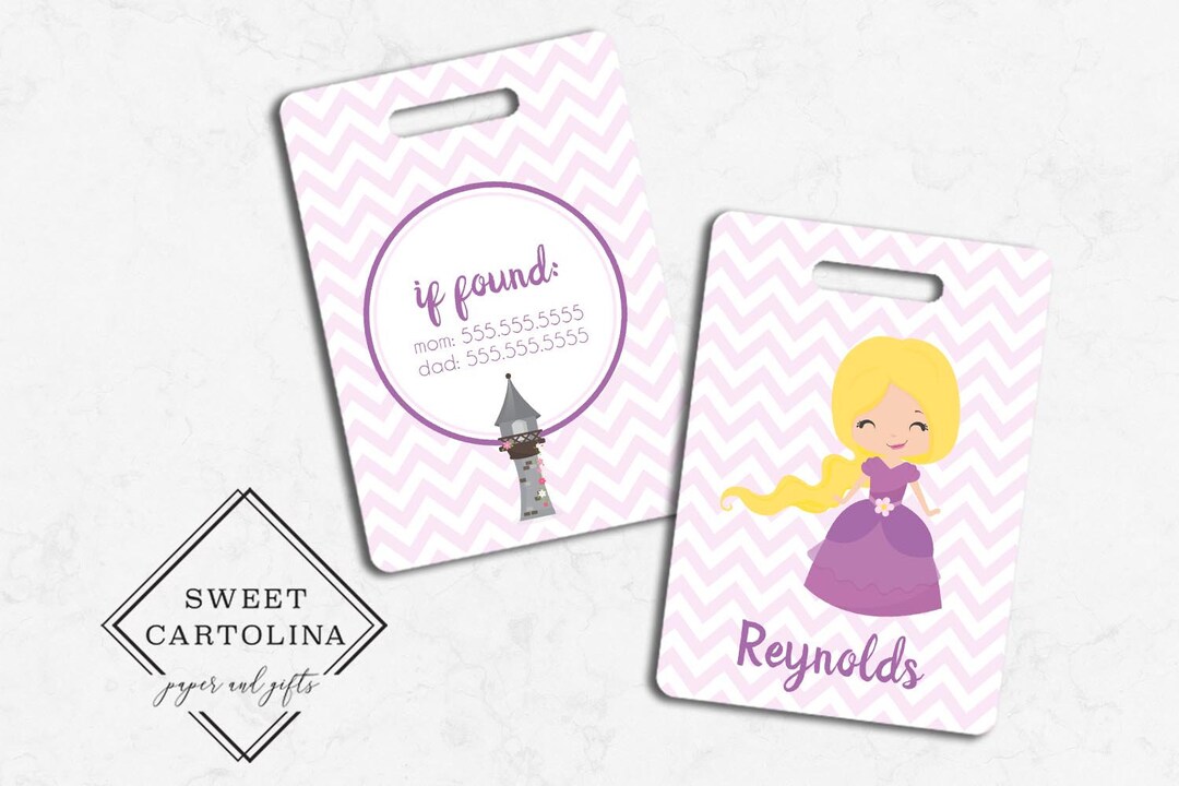 Luggage Tag Fairytale Princess Personalized Bag/luggage Tag Kids ...