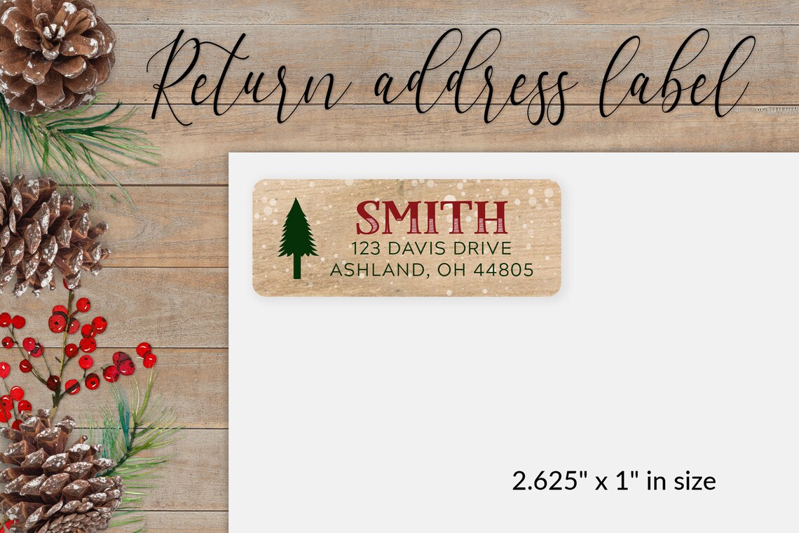 Return Address Labels, Address Sticker, Holiday Address Label ...