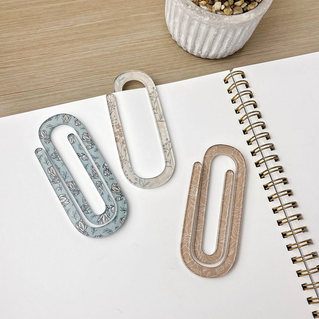 Jumbo Paperclip Bookmark, Giant Acrylic Paperclip, Huge Paperclip, Book ...