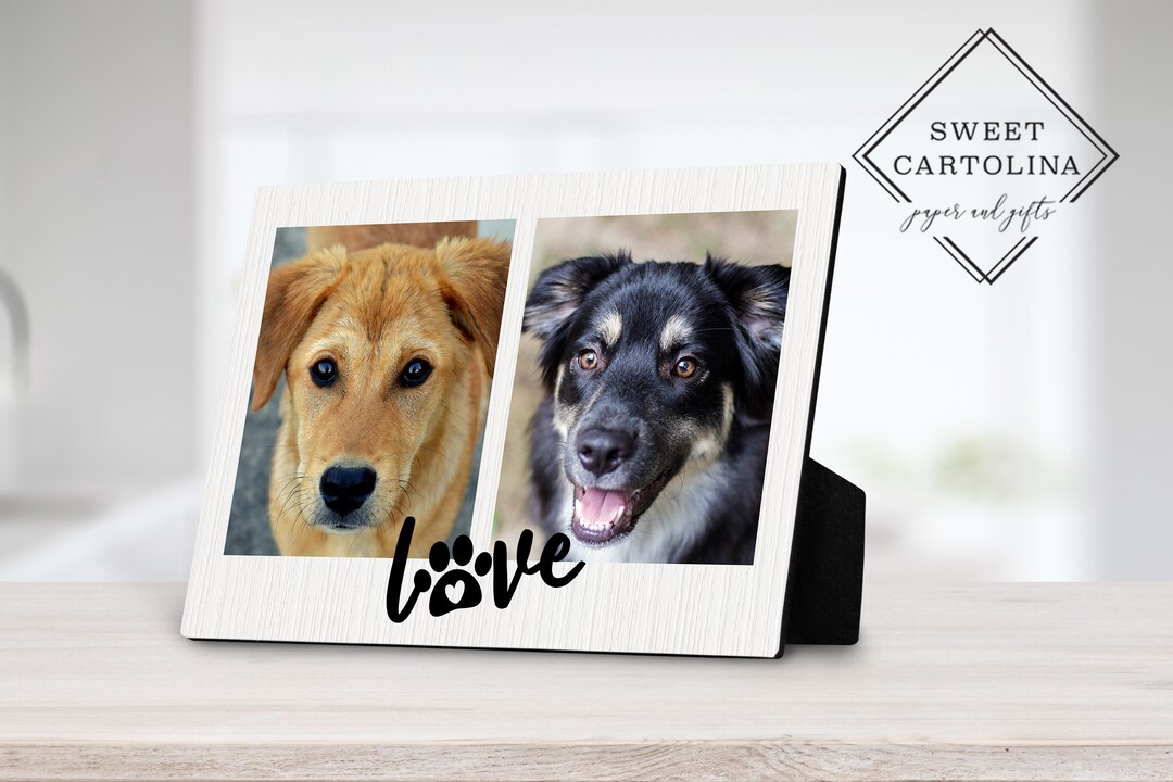 Pet Photo With Easel, Home Decor Photo Easel, Personalized Photo Gift ...