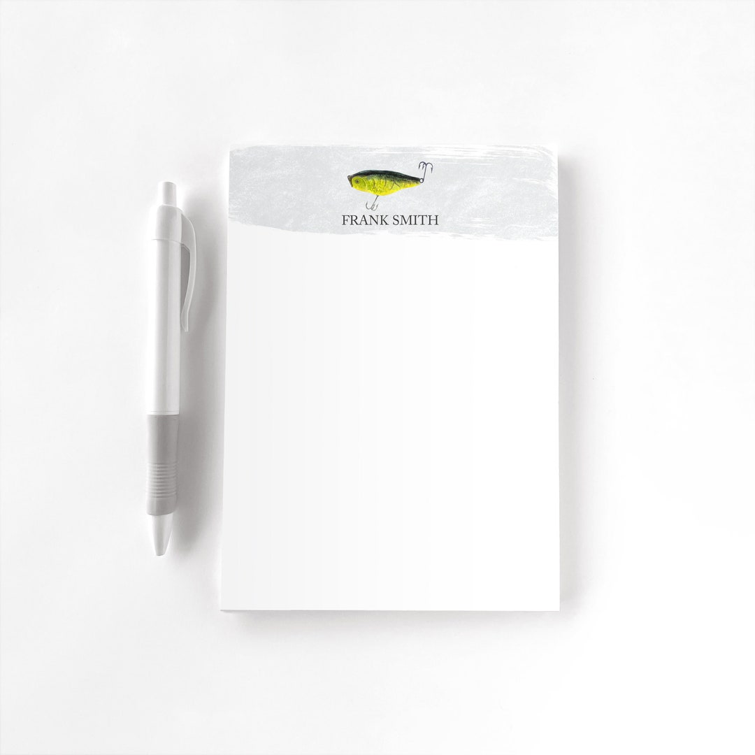Fishing Personalized Notepad, Custom Fishing Notepad, Gift for Dad ...