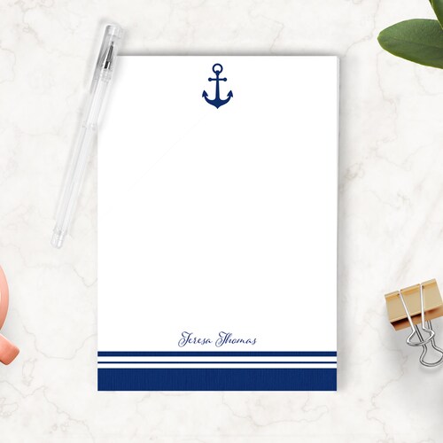 Personalized Anchor Notepad Anchor Gift for Her - Etsy
