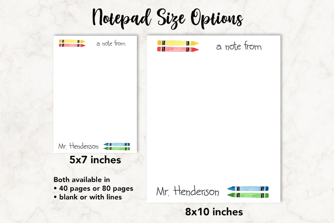 Teacher Personalized Notepad Custom Teacher Notepad Teacher - Etsy