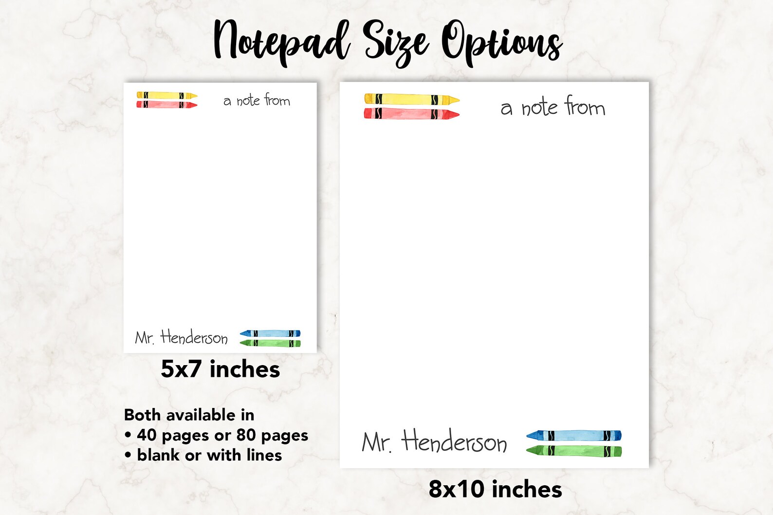 Teacher Personalized Notepad Custom Teacher Notepad Teacher - Etsy