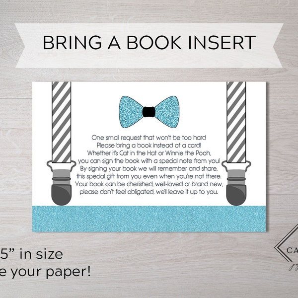 Bring a Book Card - Etsy