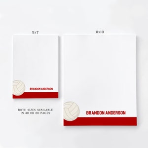 Volleyball Personalized Notepad, Custom Notepad, Personalized ...