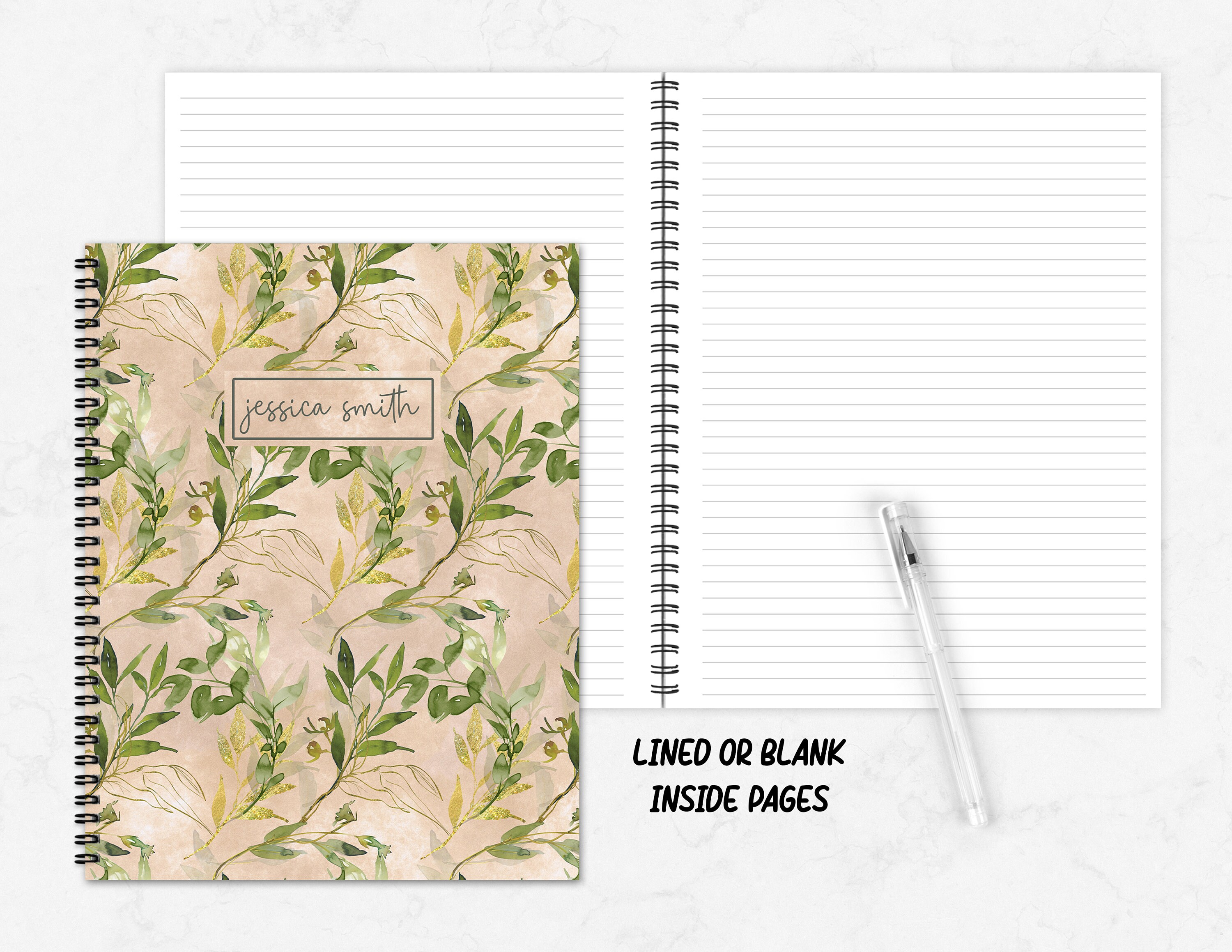Personalized Spiral Notebook Personalized Journal Custom | Etsy