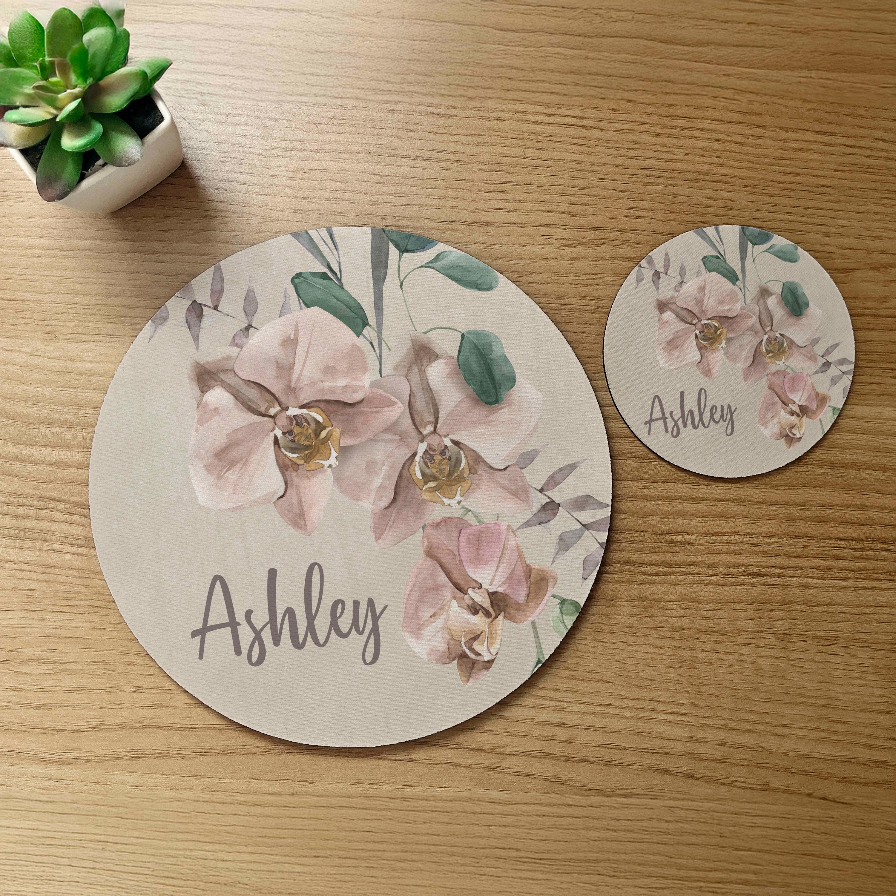 Personalized Mousepad and Coaster Set, Custom Name Desk Decor ...