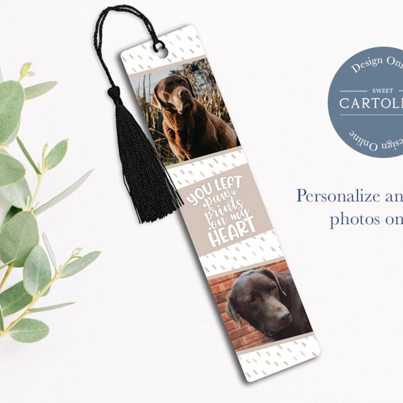 Paw Print Bookmark - Etsy