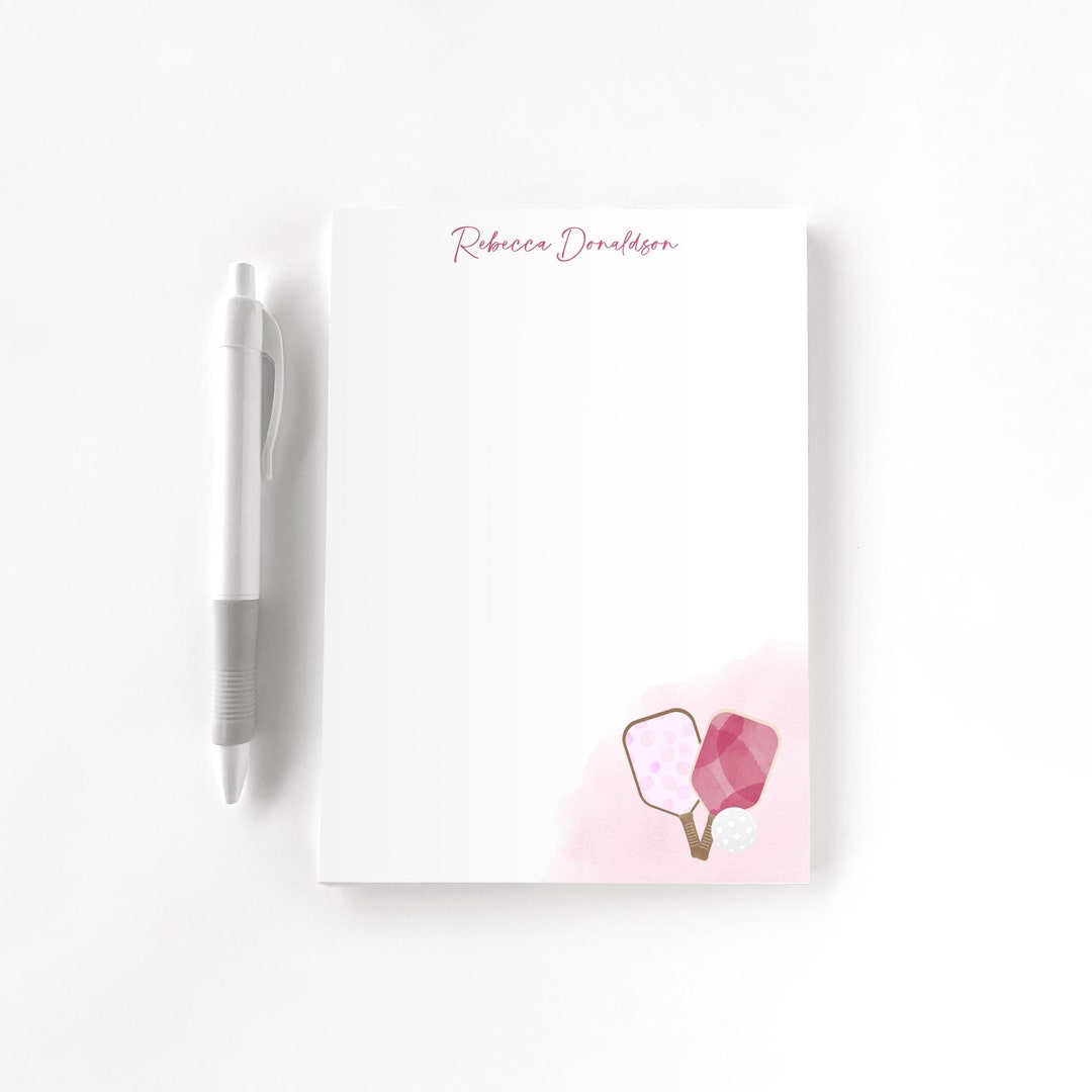 Pickleball Personalized Notepad, Custom Pickleball Pad, Teacher ...