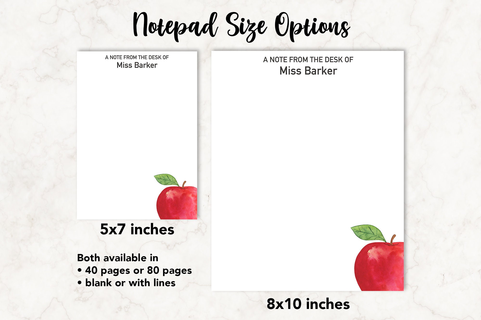 Teacher Personalized Notepad Custom Teacher Pad Teacher | Etsy