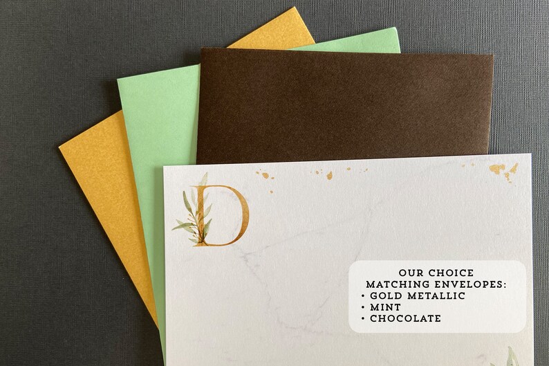 Personalized Stationery Set Flat Notecard Set Personalized | Etsy