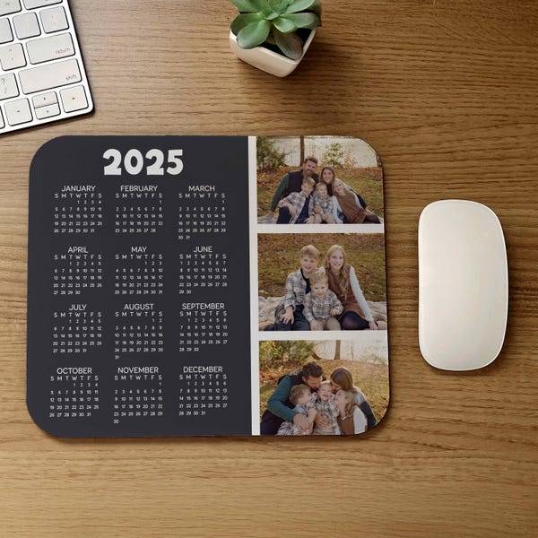 Personalized Mouse Pad With Calendar - Etsy