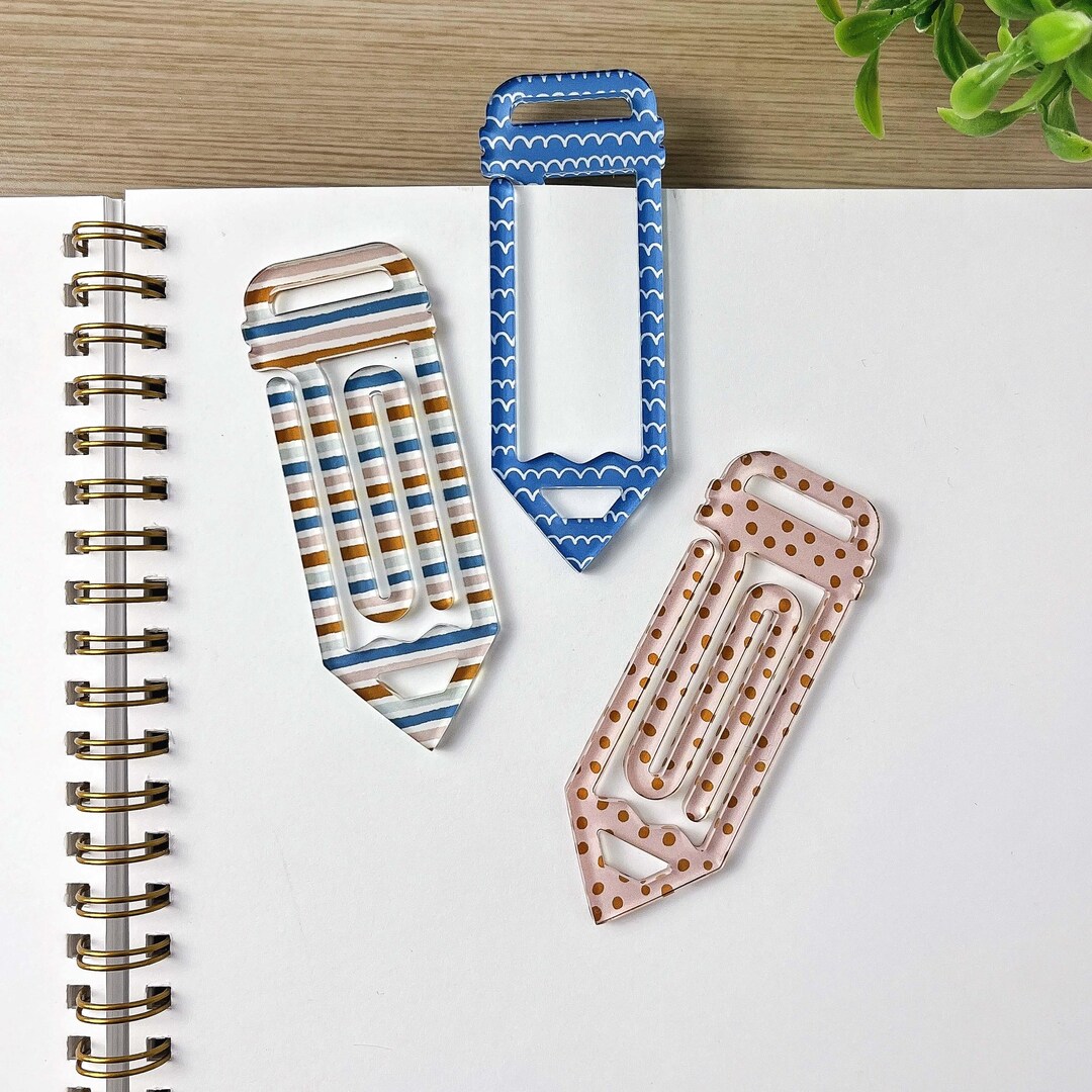 Jumbo Paperclip Bookmark, Giant Acrylic Paperclip, Huge Paperclip, Book ...