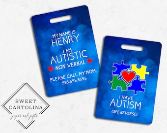 Autism Bag Tag - Etsy