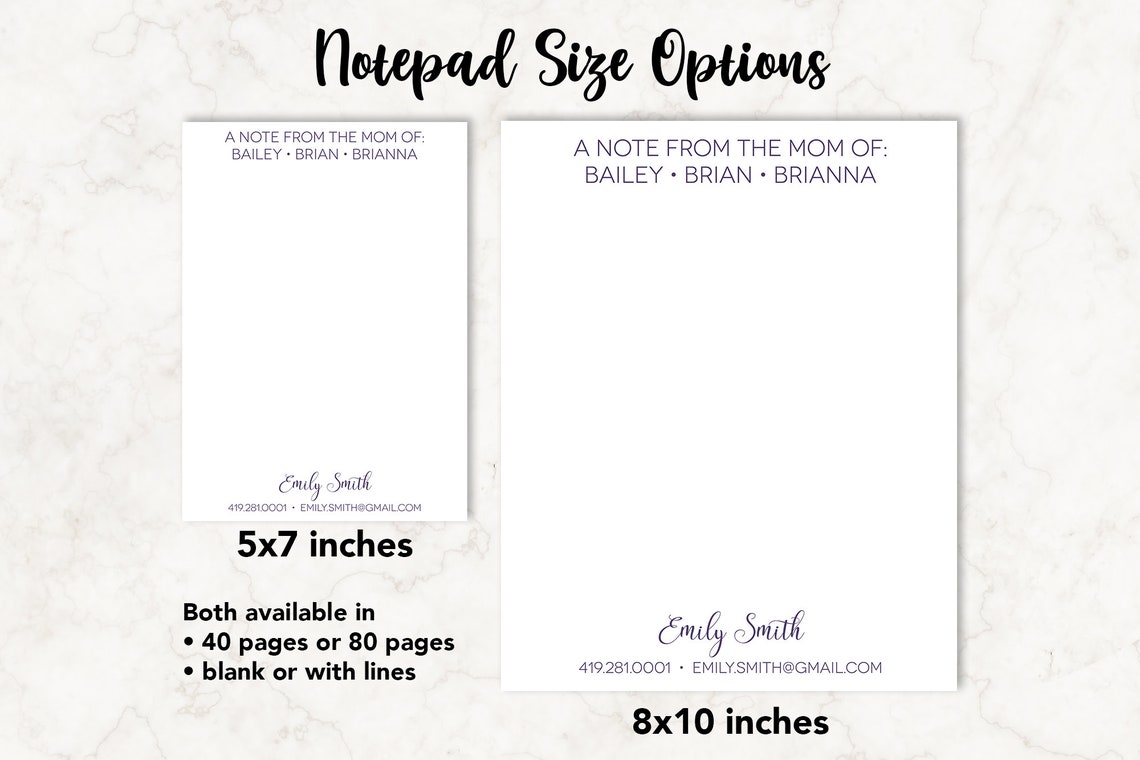 Personalized Notepad Custom Notepad Personalized Stationery - Etsy