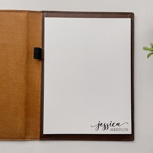 Personalized Leather Portfolio With Notepad, Custom Laser Engraved ...