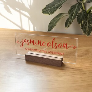 Custom Desk Name Plate, New Job Gift, Personalized Desk Plaque, Office ...