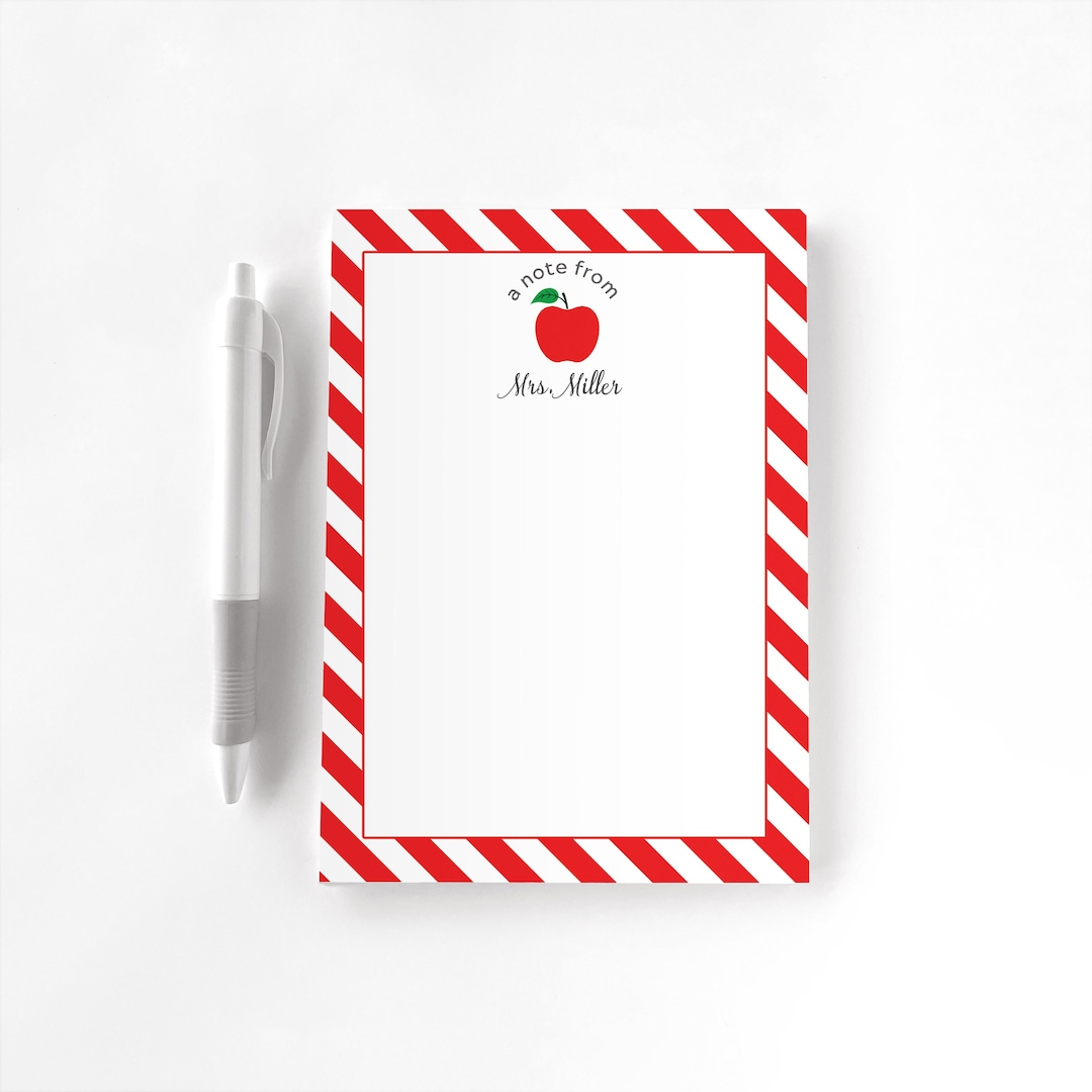 Teacher Personalized Notepad, Custom Teacher Notepad, Teacher ...