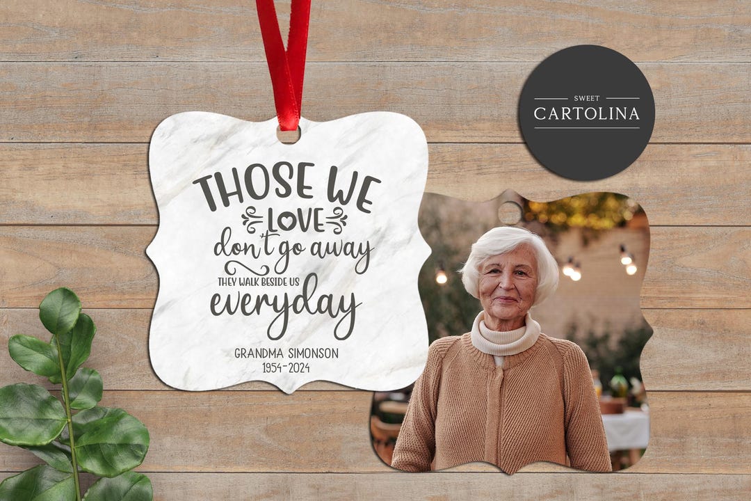 Remember Photo Ornament, Personalized Photo Ornament, in Memory of ...