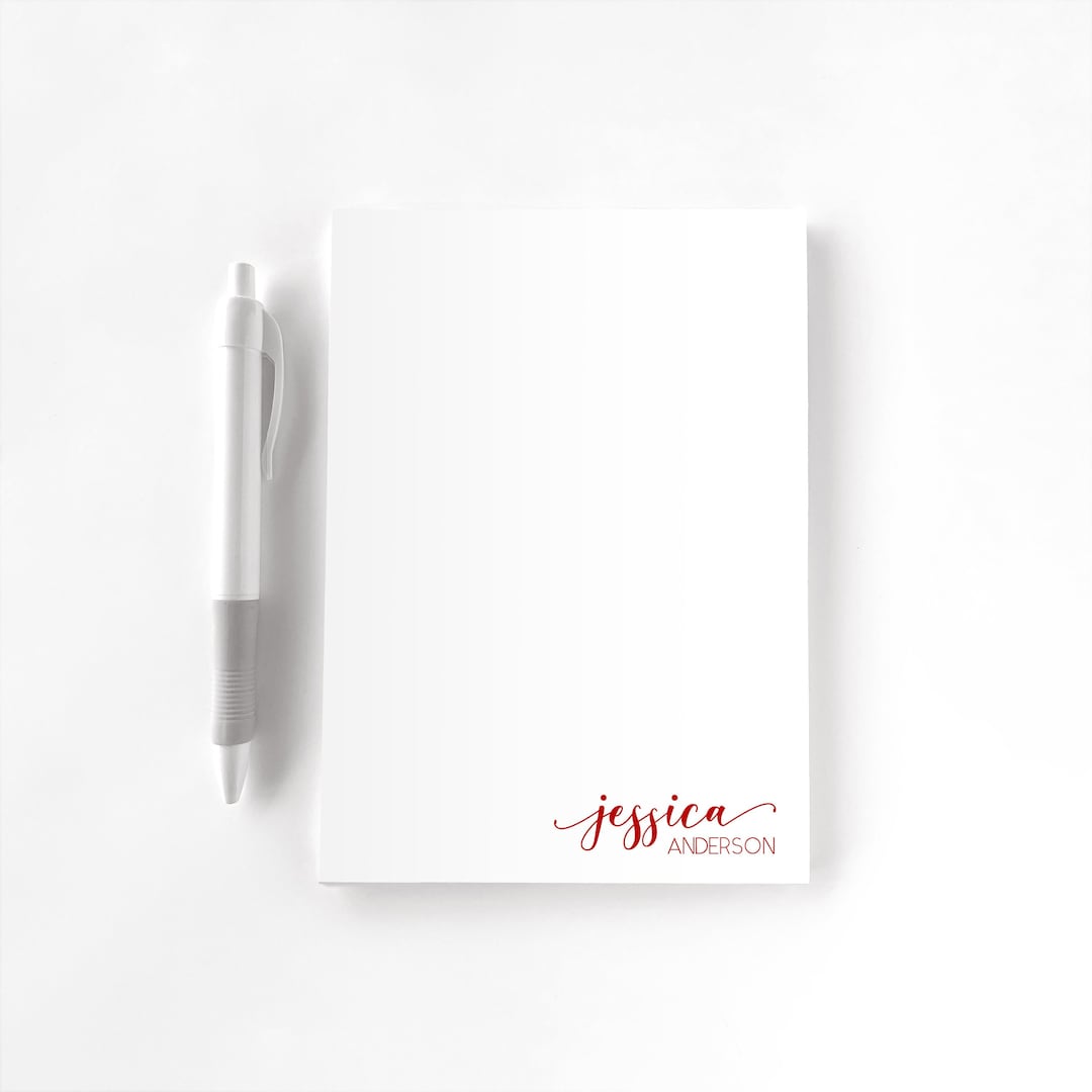 Personalized Notepad, Custom Notepad, Calligraphy Stationery, Writing ...