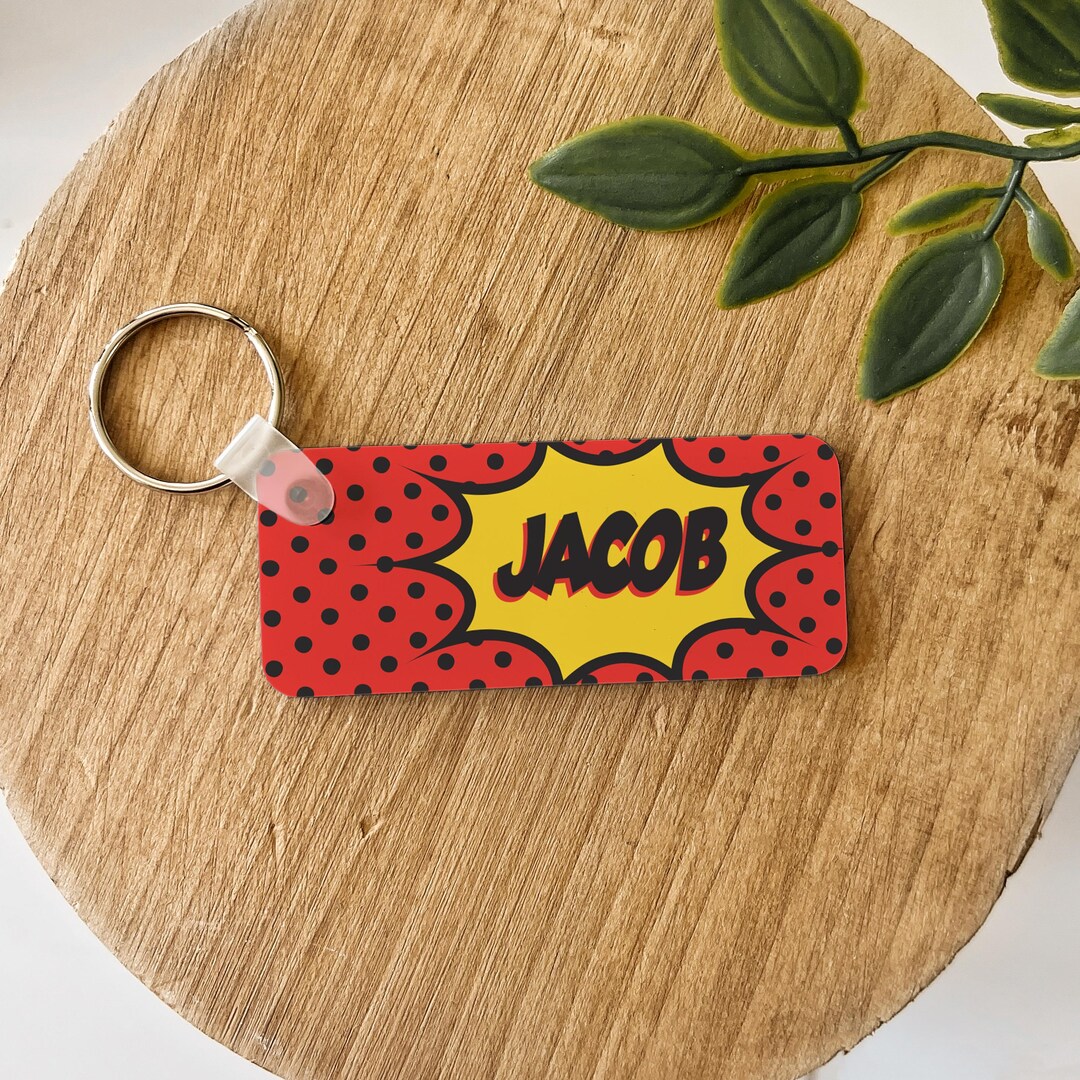 Personalized Keychain | Kids Keychain | Kids Lunchbox Tag | Custom Key ...