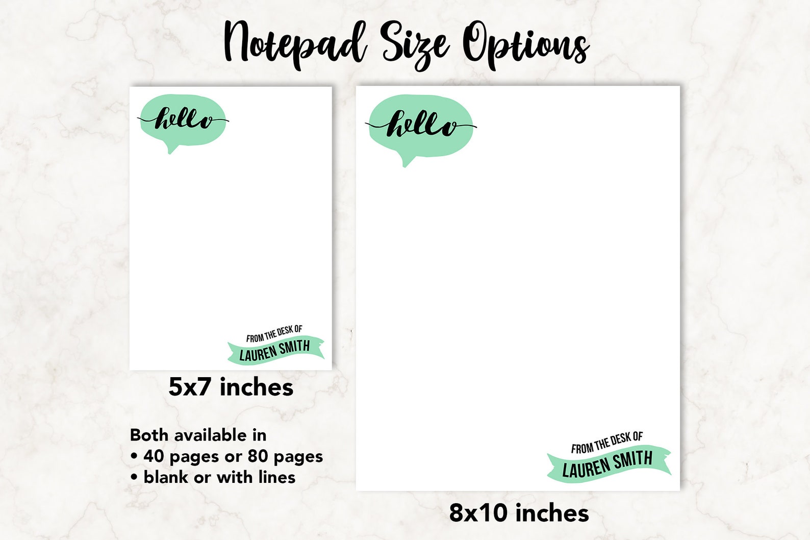 Personalized Notepad Custom Notepad Personalized Stationery - Etsy