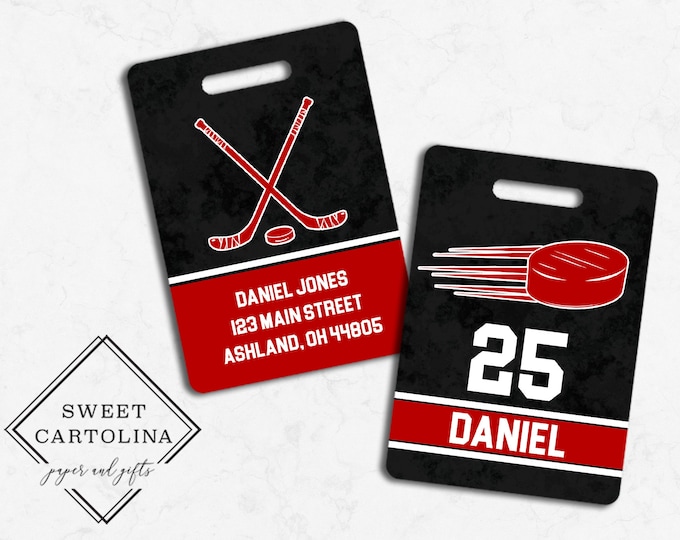 Hockey Team Bag Tags, Personalized Luggage Tags, Team Gifts, Tournament ...