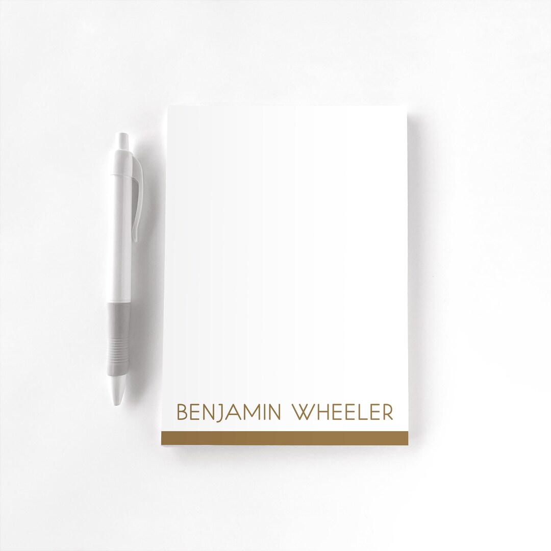 Personalized Notepad, Custom Notepad, Men's Stationery, Personalized ...