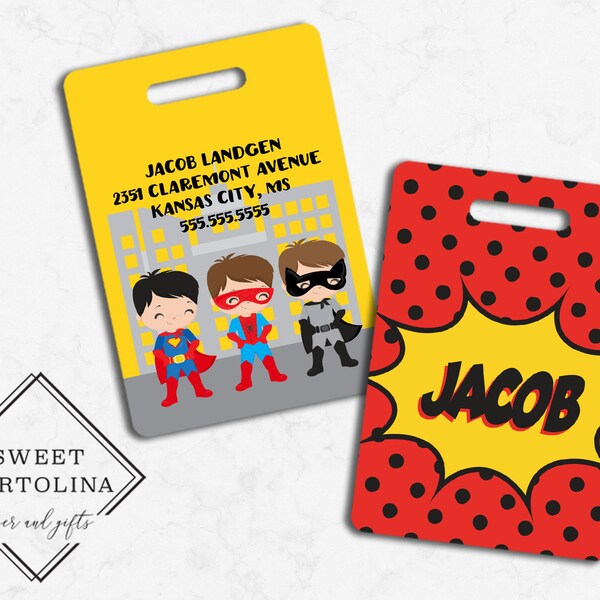 Superhero Name Tag - Etsy
