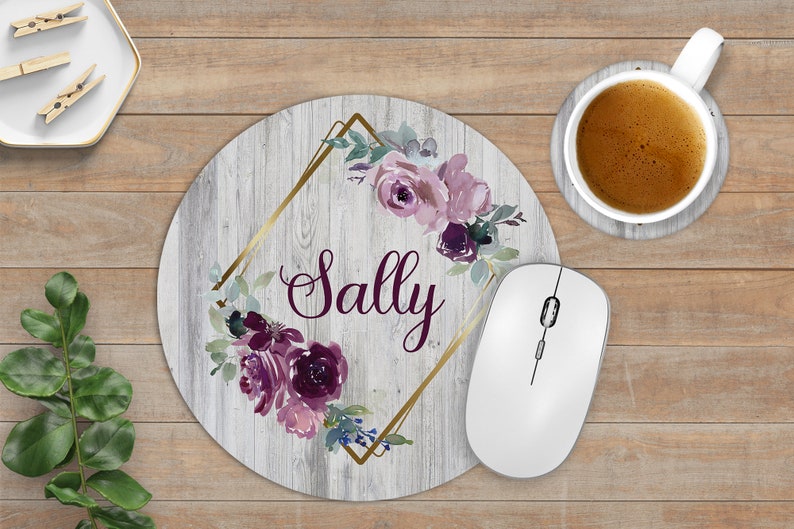 Personalized Desk Set Mousepad and Coaster Set | Etsy