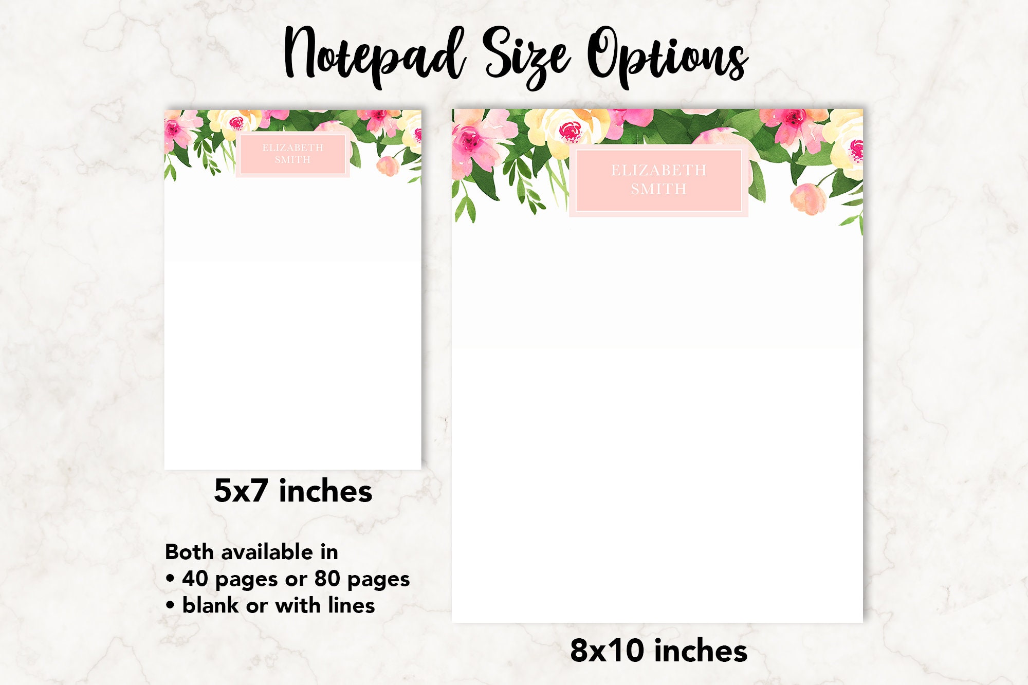 Personalized Notepad Custom Notepad Personalized Stationery | Etsy