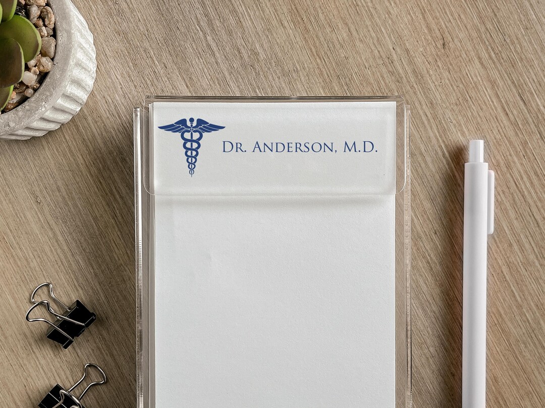 Acrylic Notepad Holder With Paper, Personalized Notepad Holder, Custom ...