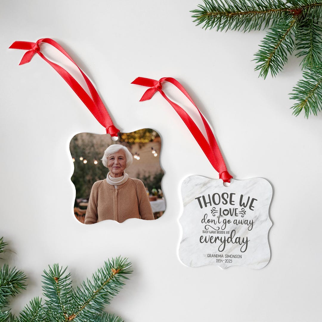 Remember Photo Ornament, Personalized Photo Ornament, in Memory of ...