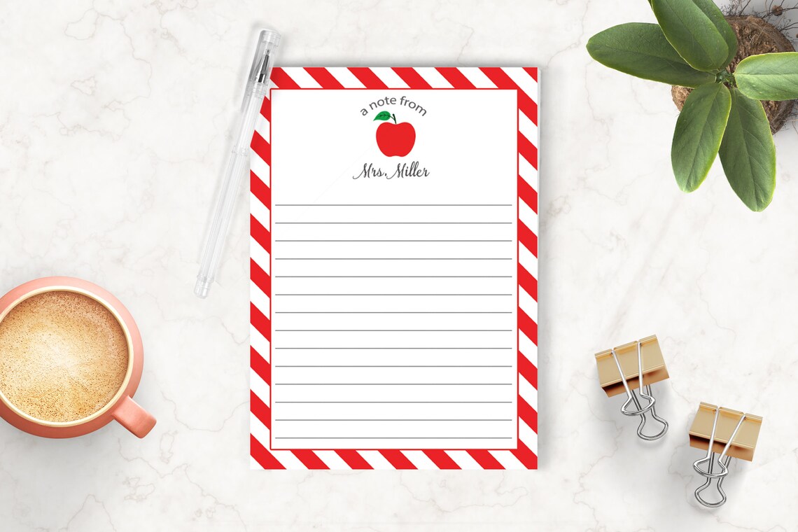 Teacher Personalized Notepad Custom Teacher Notepad Teacher - Etsy