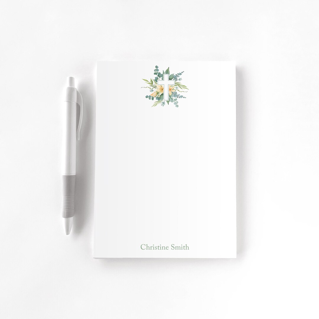 Cross Notepad, Personalized Notepad, Custom Notepad, Personalized ...