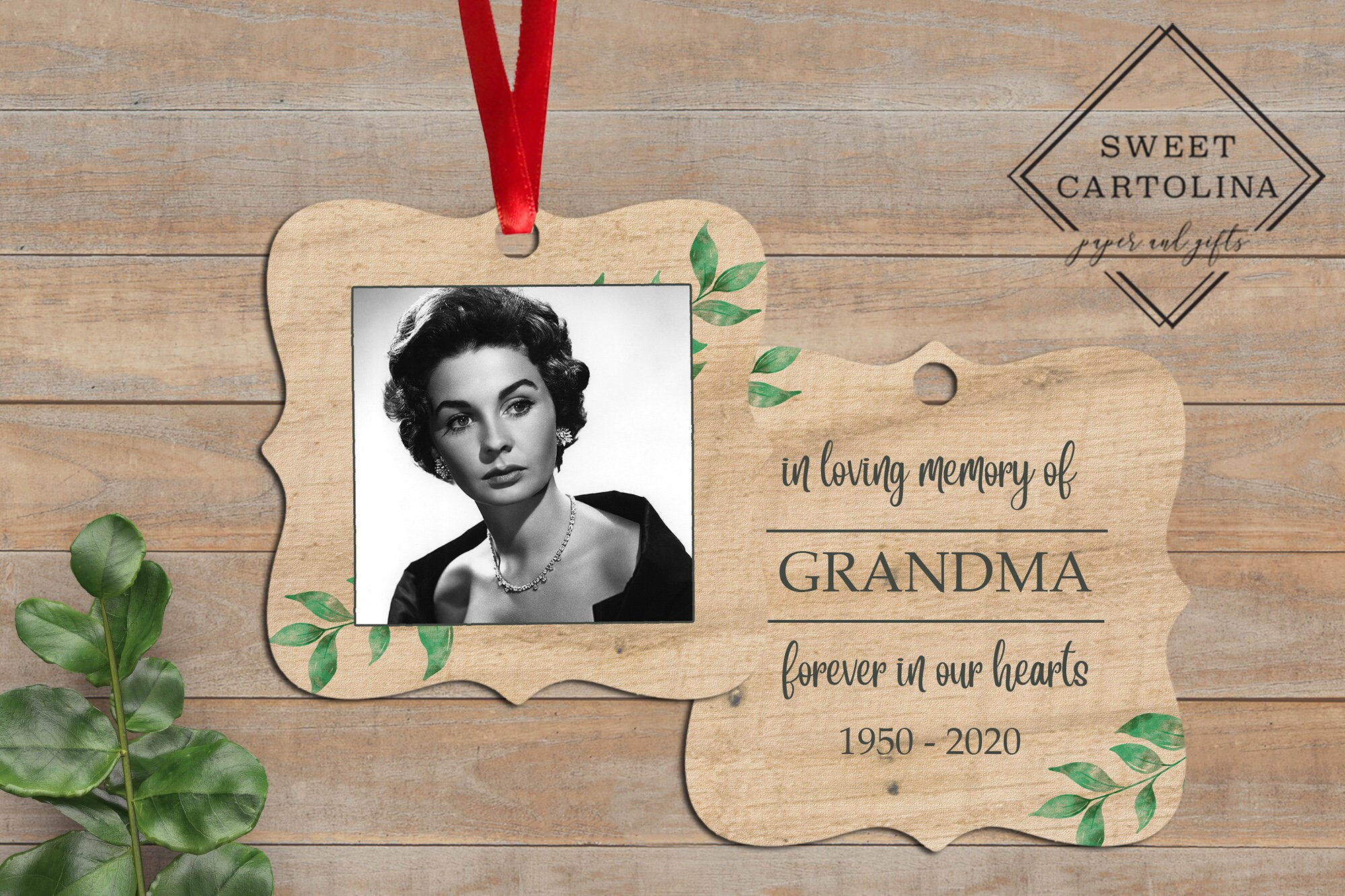 In Memory Photo Ornament Personalized Photo Ornament in | Etsy