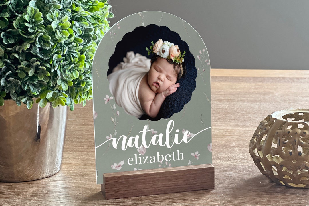 Personalized Photo Plaque, Child Name Sign, Nursery Wall Art, Kids Room ...