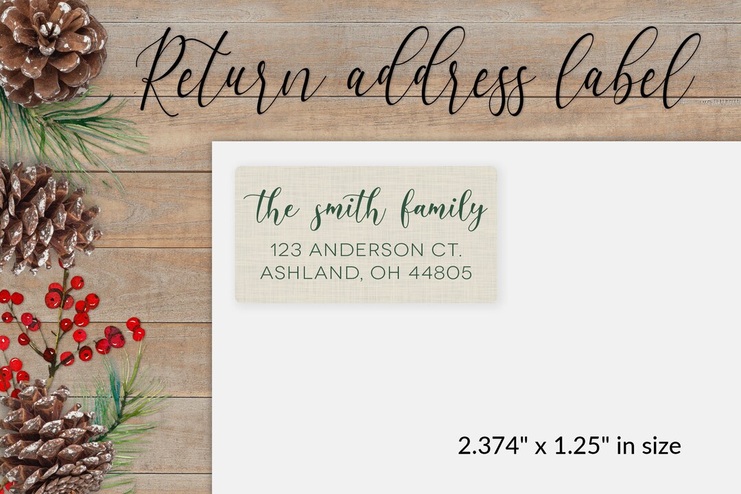 Return Address Labels Christmas Address Label Envelope Seal - Etsy